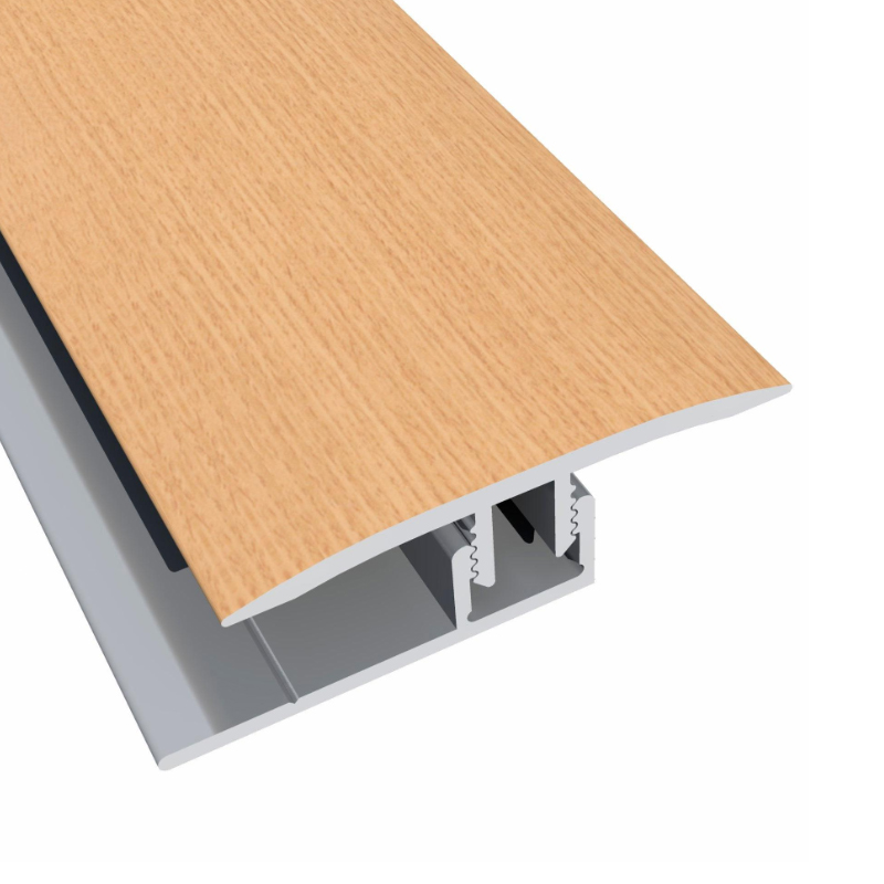 Perfil Acabamento Alumínio Carvalho Cinza 1M - * - 5600943100857