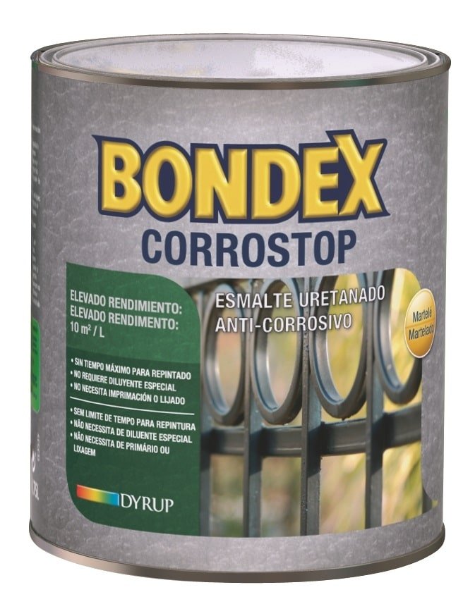 Corrostop Cinza Prata Martelado 0.75L - DYRUP - 5601106172308