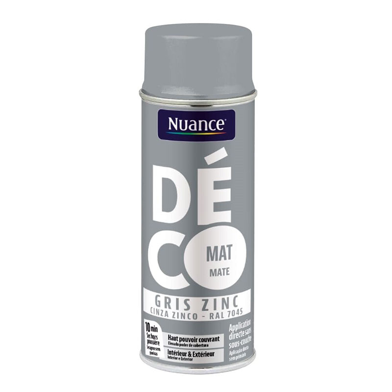 Spray Cinza Zinco Mate Ral7045 400Ml - NUANCE - 3505390094600